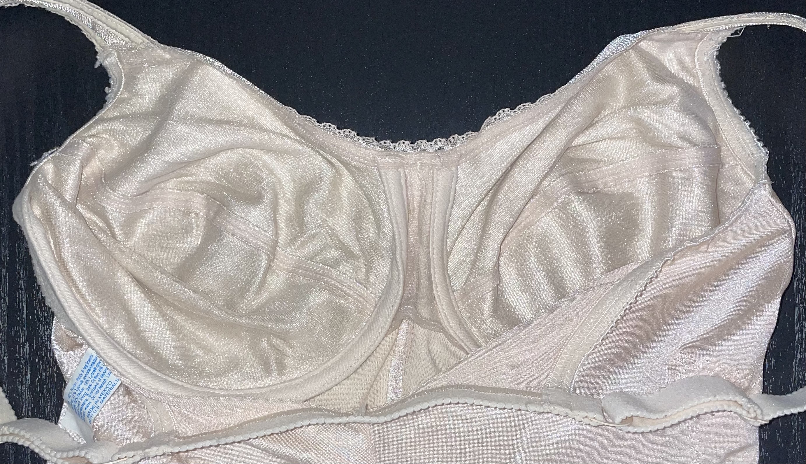 Vintage 1970-80's FLEXEES Satiny Beige Split Crotch Body Shaper Girdle ...